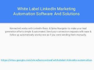 Linkedin Whitelabel Automation | PPT