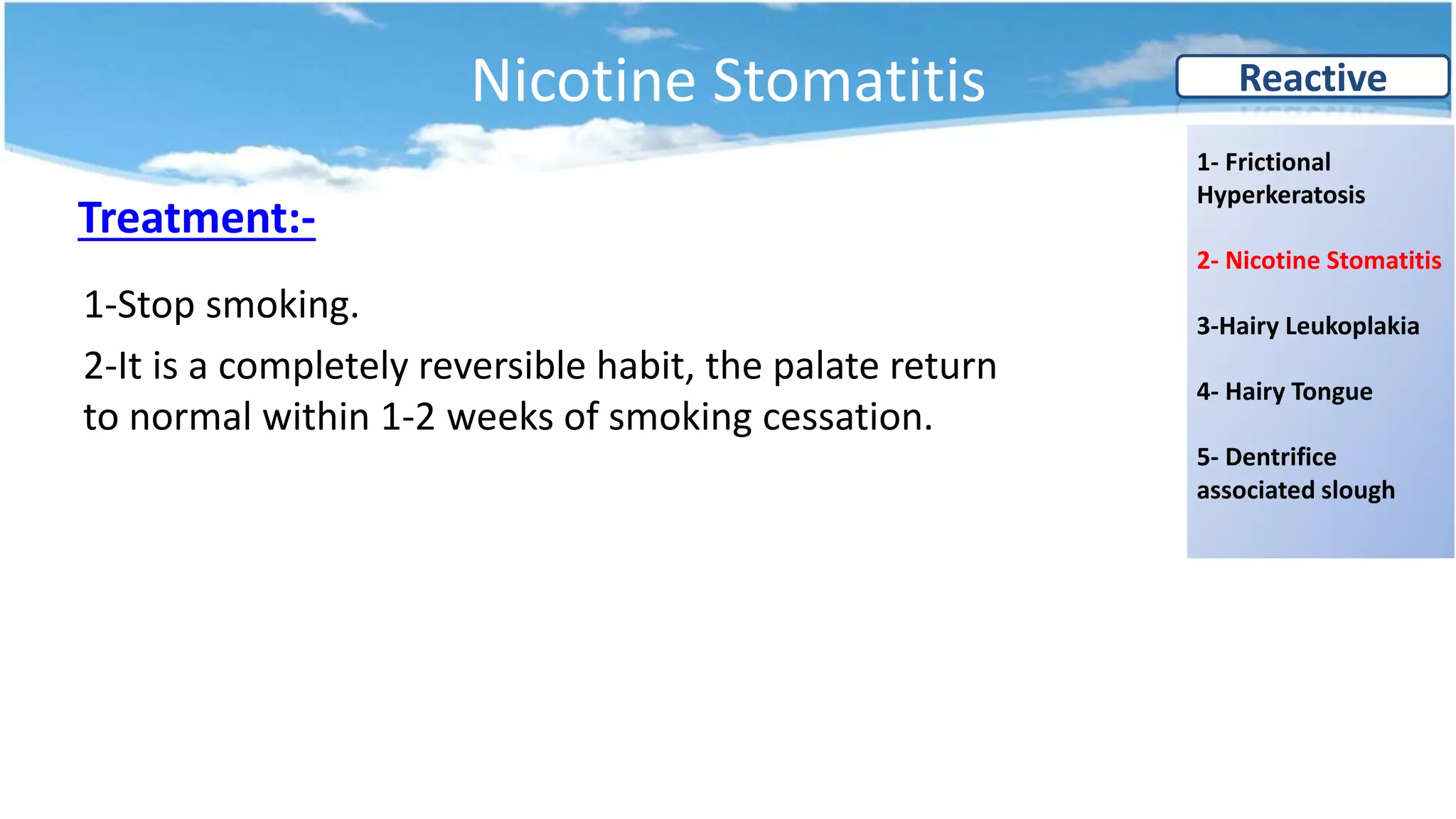 White Lesions of Oral Cavity - M. Abdelhamid | PPTX | Ear, Nose and ...