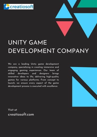 Unity Game Development company | PDF | Technology & Computing