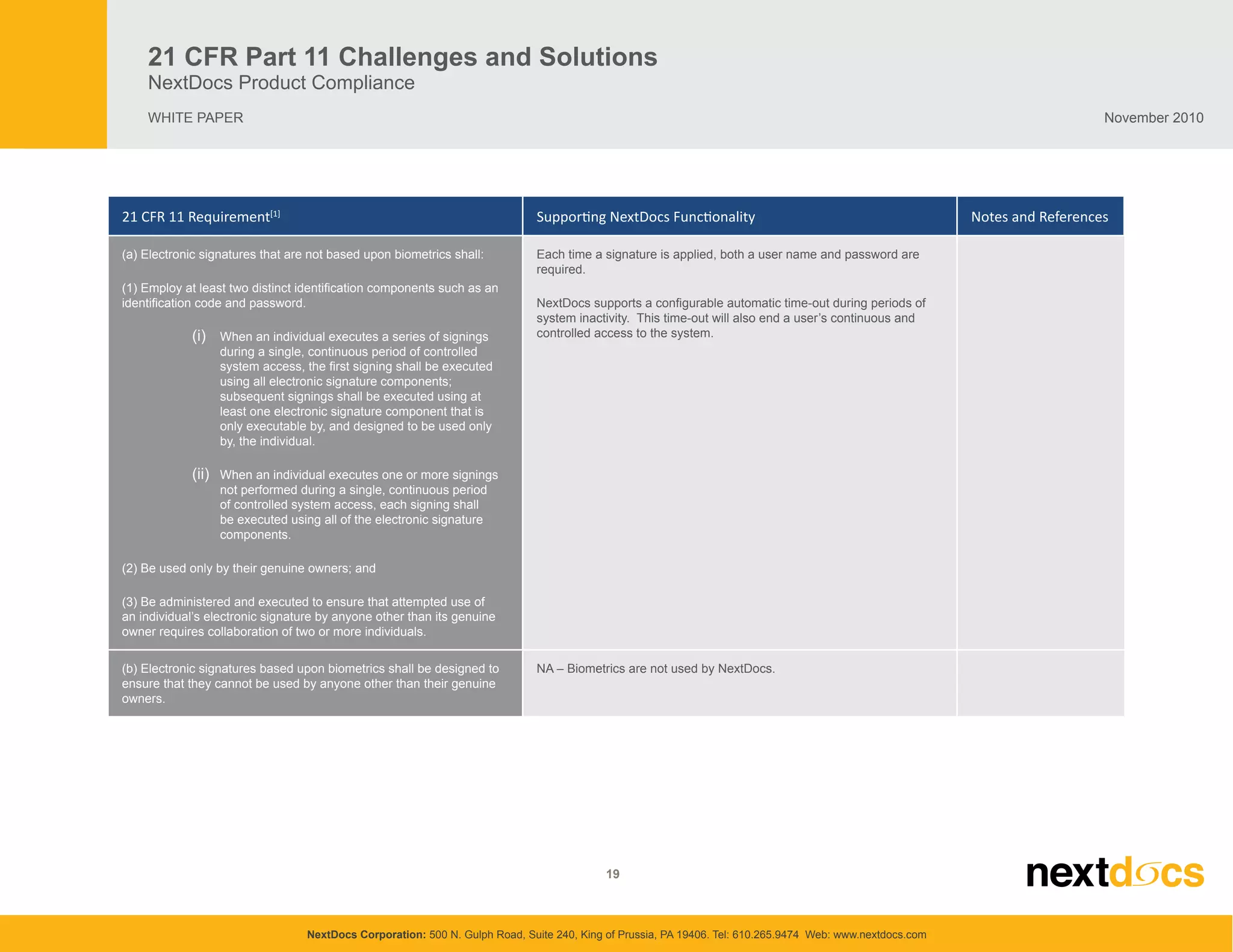 21 CFR Part 11 Challenges and Solutions - White Paper | PDF