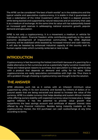 African Resources Coin White Paper | PDF