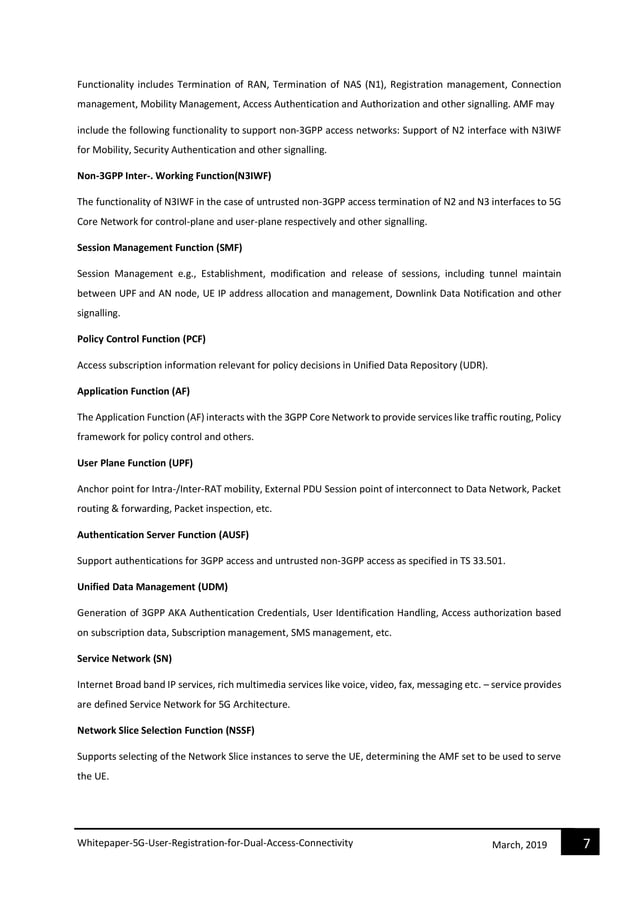 White paper 5g-user-registration-for-dual-access--dual-connectivity-march2019 | PDF