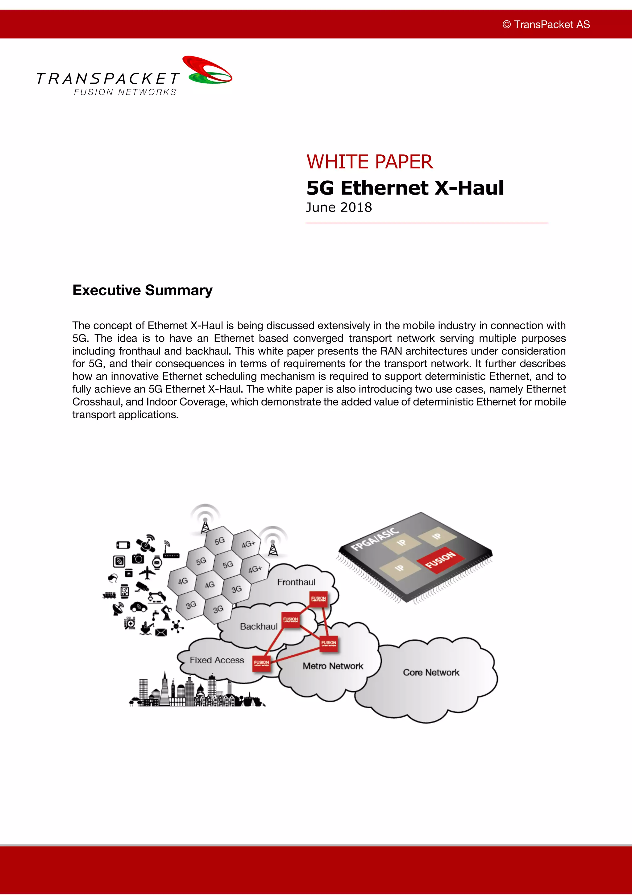 Enabling 5G X-Haul with Deterministic Ethernet - A TransPacket whitepaper | PDF