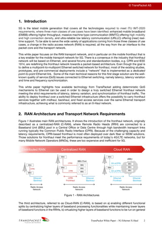 Enabling 5G X-Haul with Deterministic Ethernet - A TransPacket whitepaper | PDF
