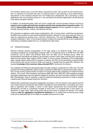 Enabling 5G X-Haul with Deterministic Ethernet - A TransPacket whitepaper | PDF