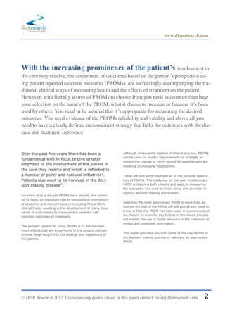 White paper 5 things you need to know about patient reported outcome ...