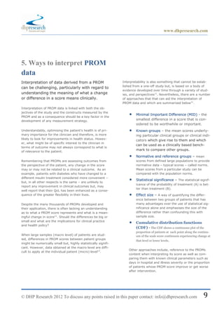White paper 5 things you need to know about patient reported outcome ...
