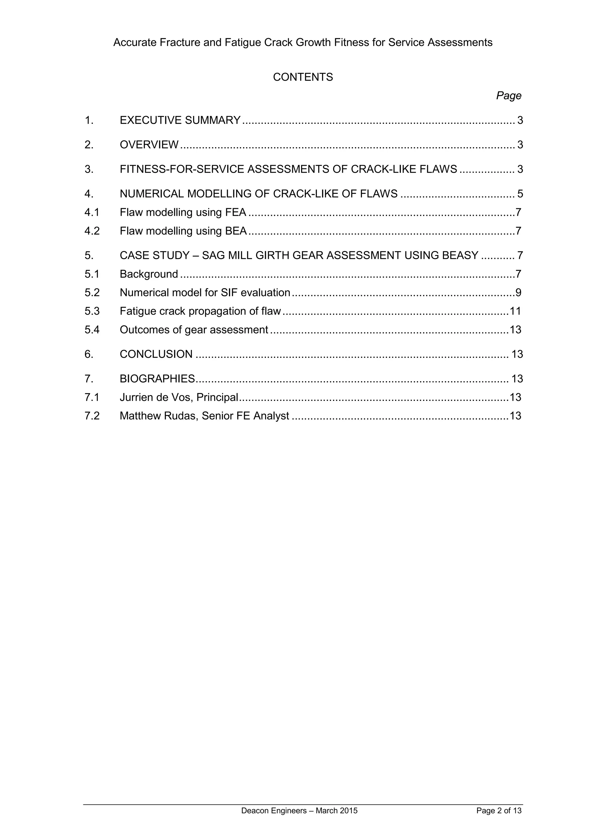 White paper accurate fracture and fatigue crack growth | PDF