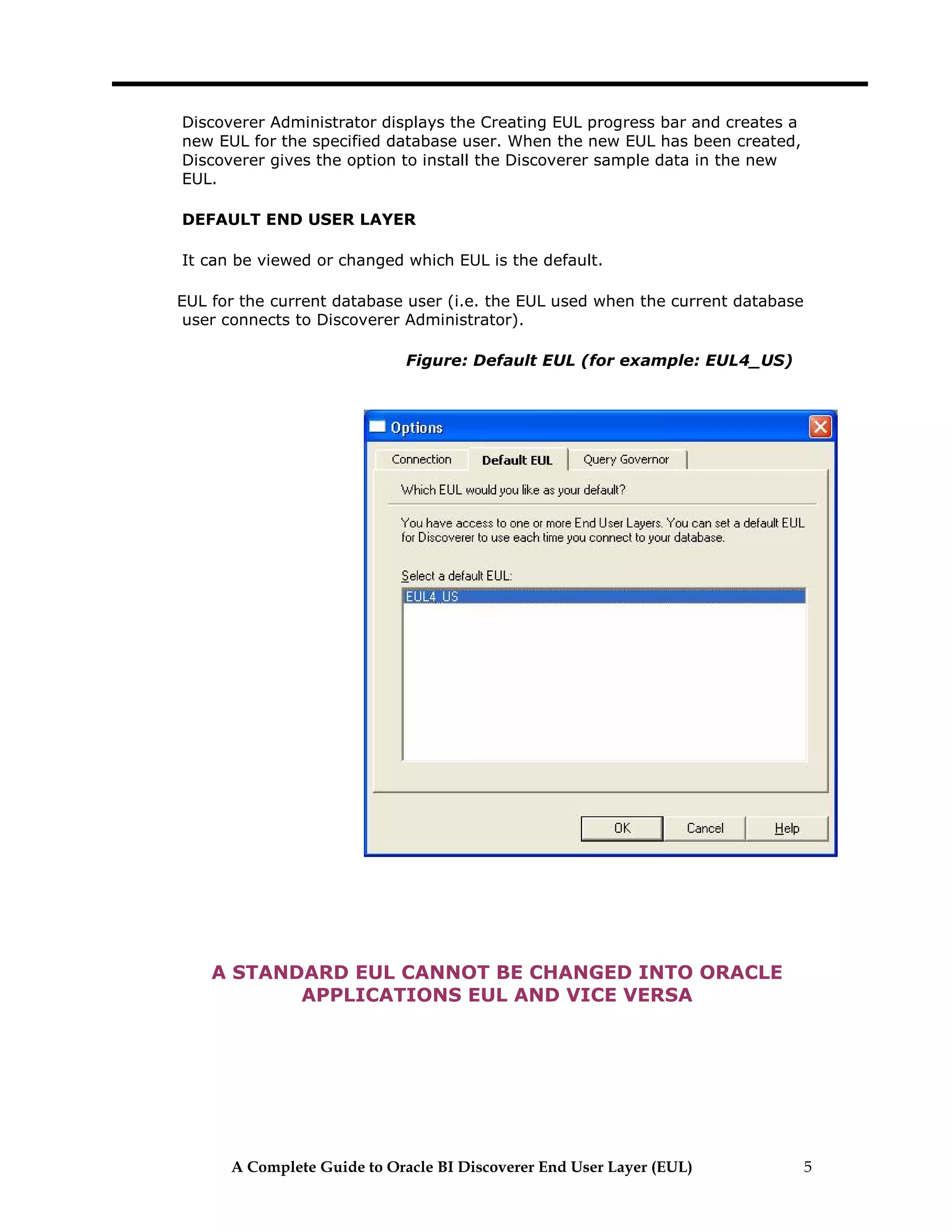 White paper a complete guide to oracle bi discoverer end user layer | PDF