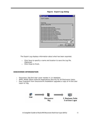 White paper a complete guide to oracle bi discoverer end user layer | PDF