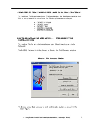 White paper a complete guide to oracle bi discoverer end user layer | PDF