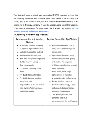 Synergy Platform Whitepaper alpha | PDF | Databases | Computer Software and Applications