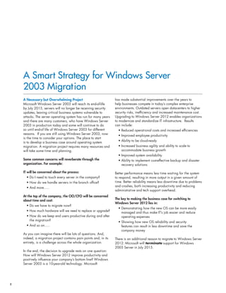A Smart Strategy for Windows Server 2003 Migration | PDF | Operating Systems | Computer Software ...