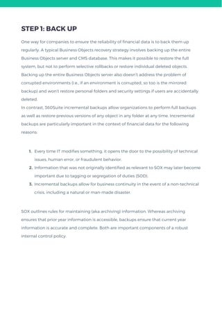 Sox regulation and Analytics | PDF