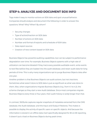 Sox regulation and Analytics | PDF