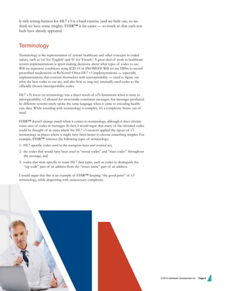 The HL7 Games: Catching FHIR - Healthcare Standards after v3 | PDF