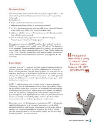 The HL7 Games: Catching FHIR - Healthcare Standards after v3 | PDF