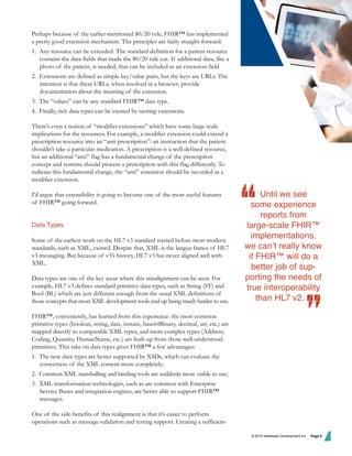 The HL7 Games: Catching FHIR - Healthcare Standards after v3 | PDF