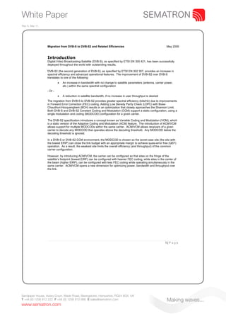 Comtech - Migration DVB-S to DVB-S2 | PDF | Digital Audio | Computer ...