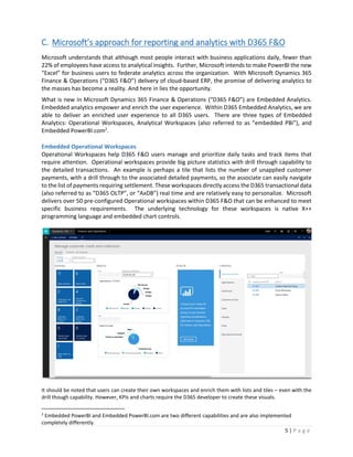 D365 F&O - Data and Analytics White Paper | PDF