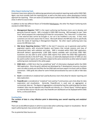 D365 F&O - Data and Analytics White Paper | PDF