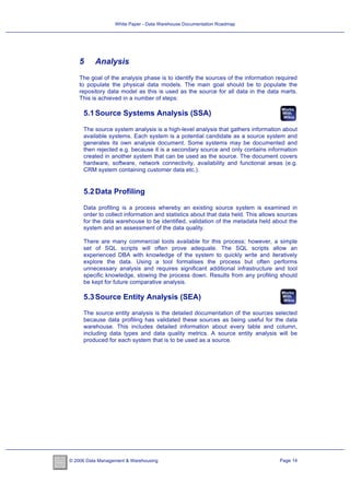 White Paper - Data Warehouse Documentation Roadmap | PDF