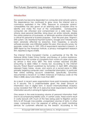 Whitepaper Dynamic Log Analysis The Future 032510 Final | PDF