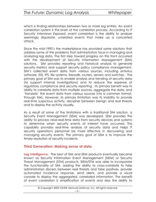 Whitepaper Dynamic Log Analysis The Future 032510 Final | PDF