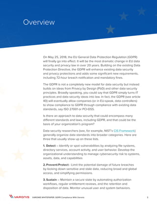 GDPR compliance with Varonis | PDF | Computing | Technology & Computing