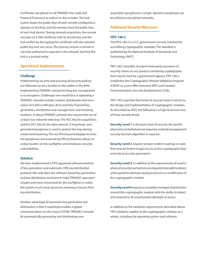 WhitePaper GovDef Transmission Security (TRANSEC) | PDF