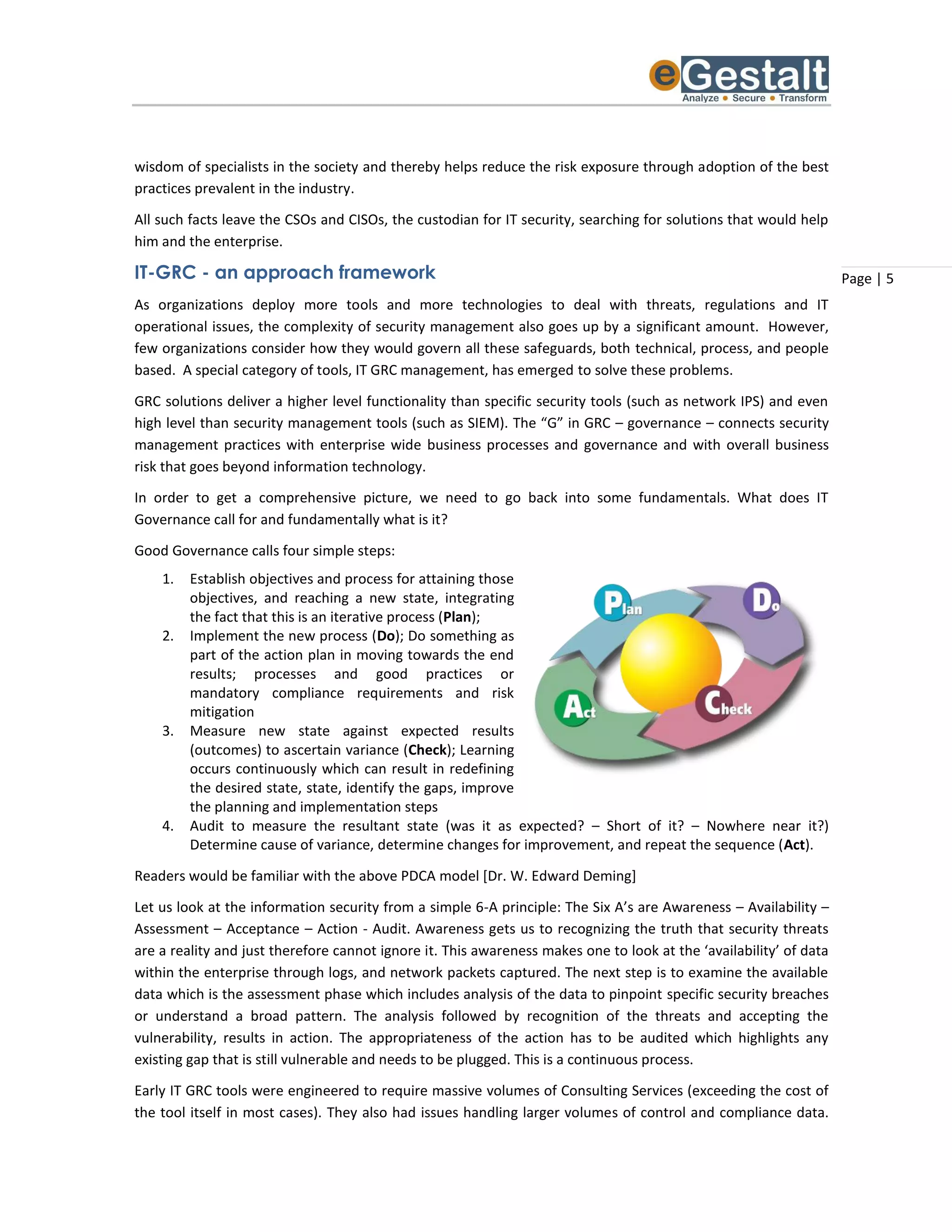 SecureGRC: Unification of Security Monitoring and IT-GRC | PDF