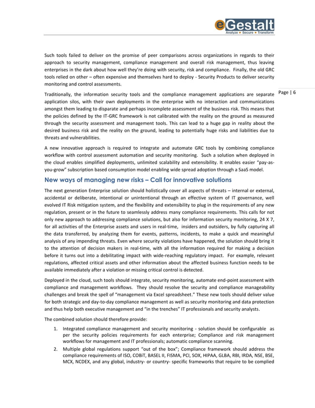 SecureGRC: Unification of Security Monitoring and IT-GRC | PDF