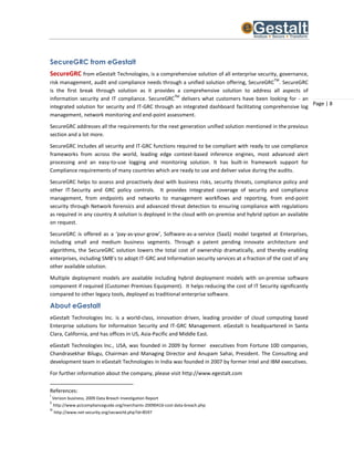 SecureGRC: Unification of Security Monitoring and IT-GRC | PDF