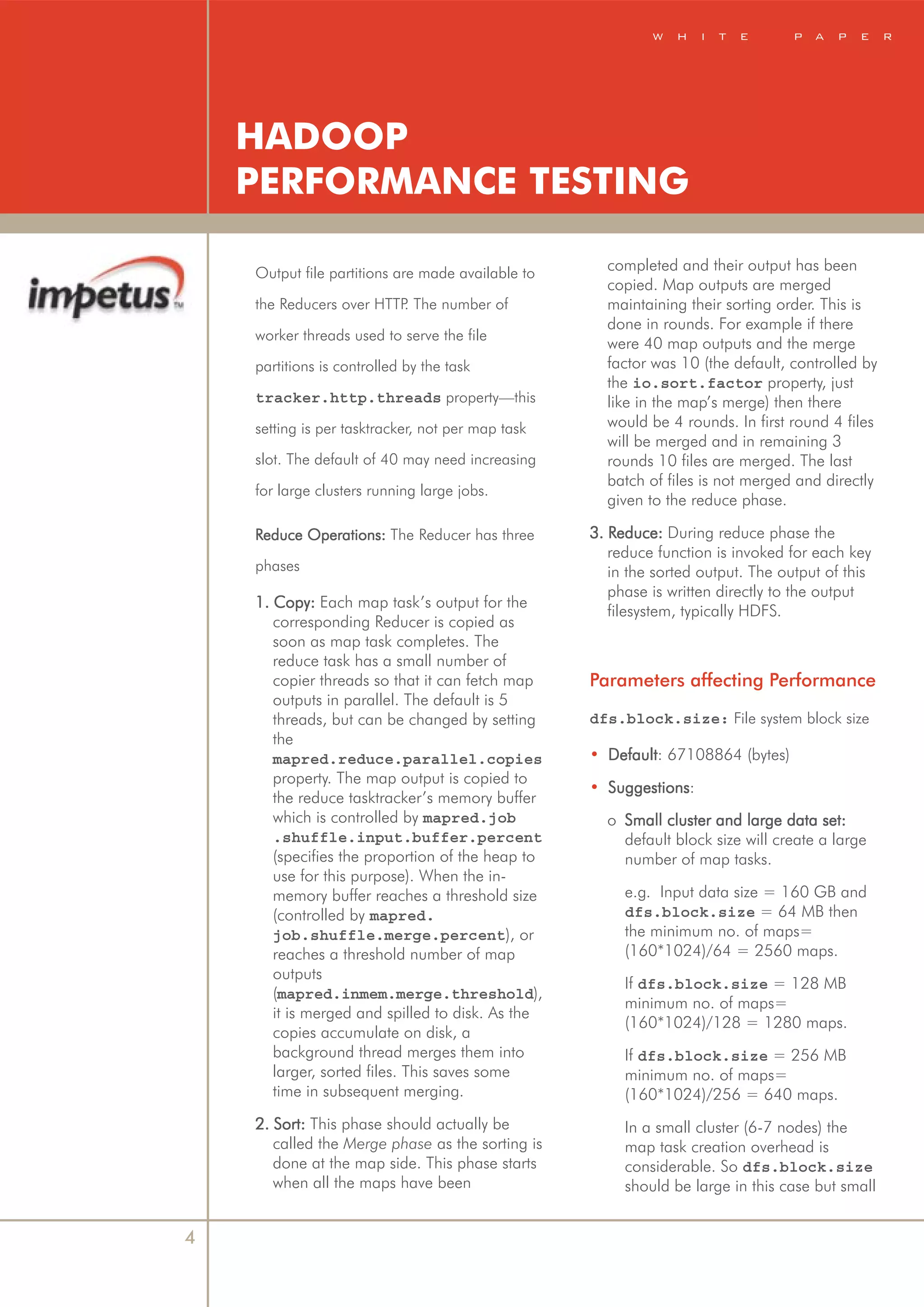 White paper hadoop performancetuning | PDF