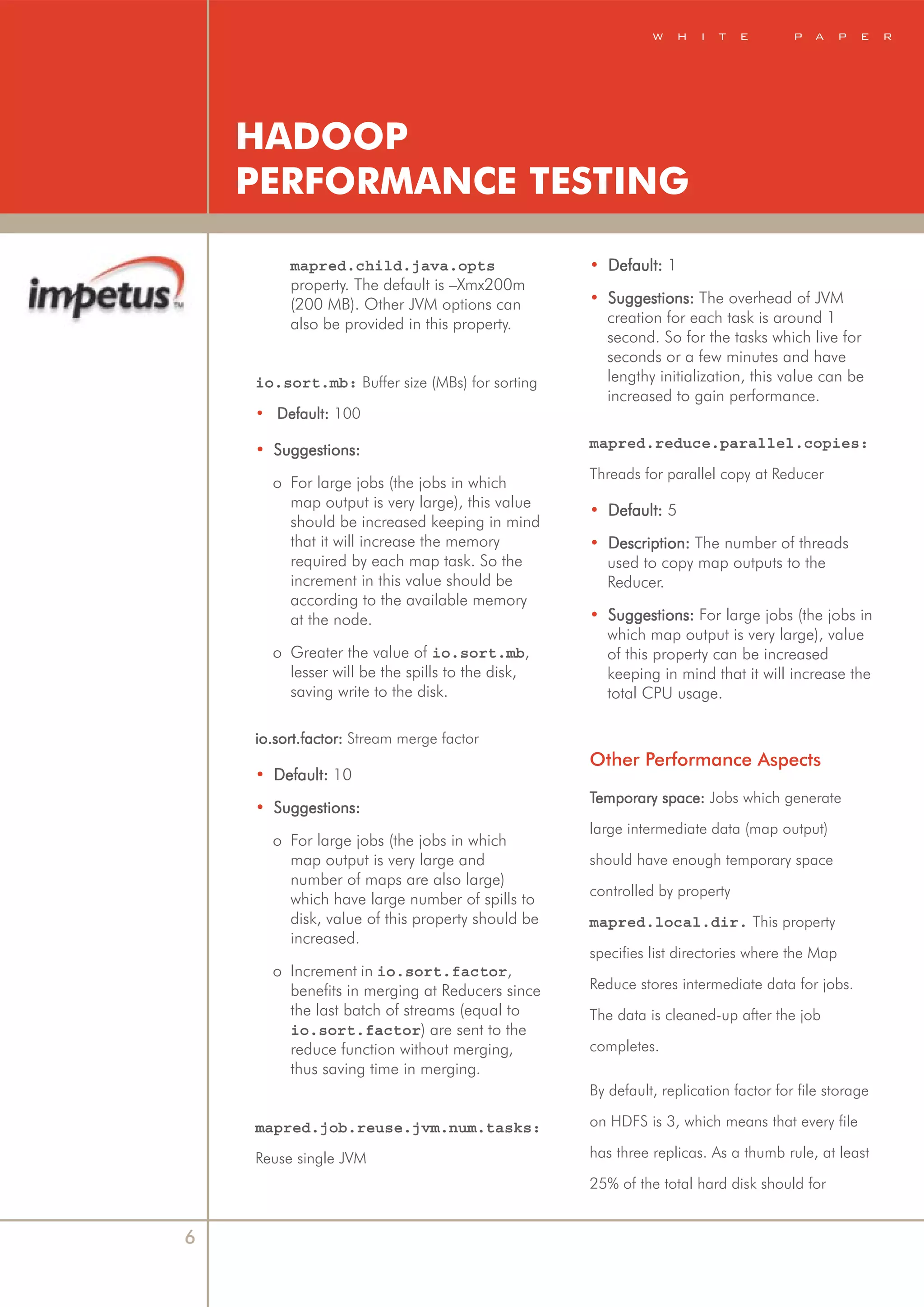 White paper hadoop performancetuning | PDF