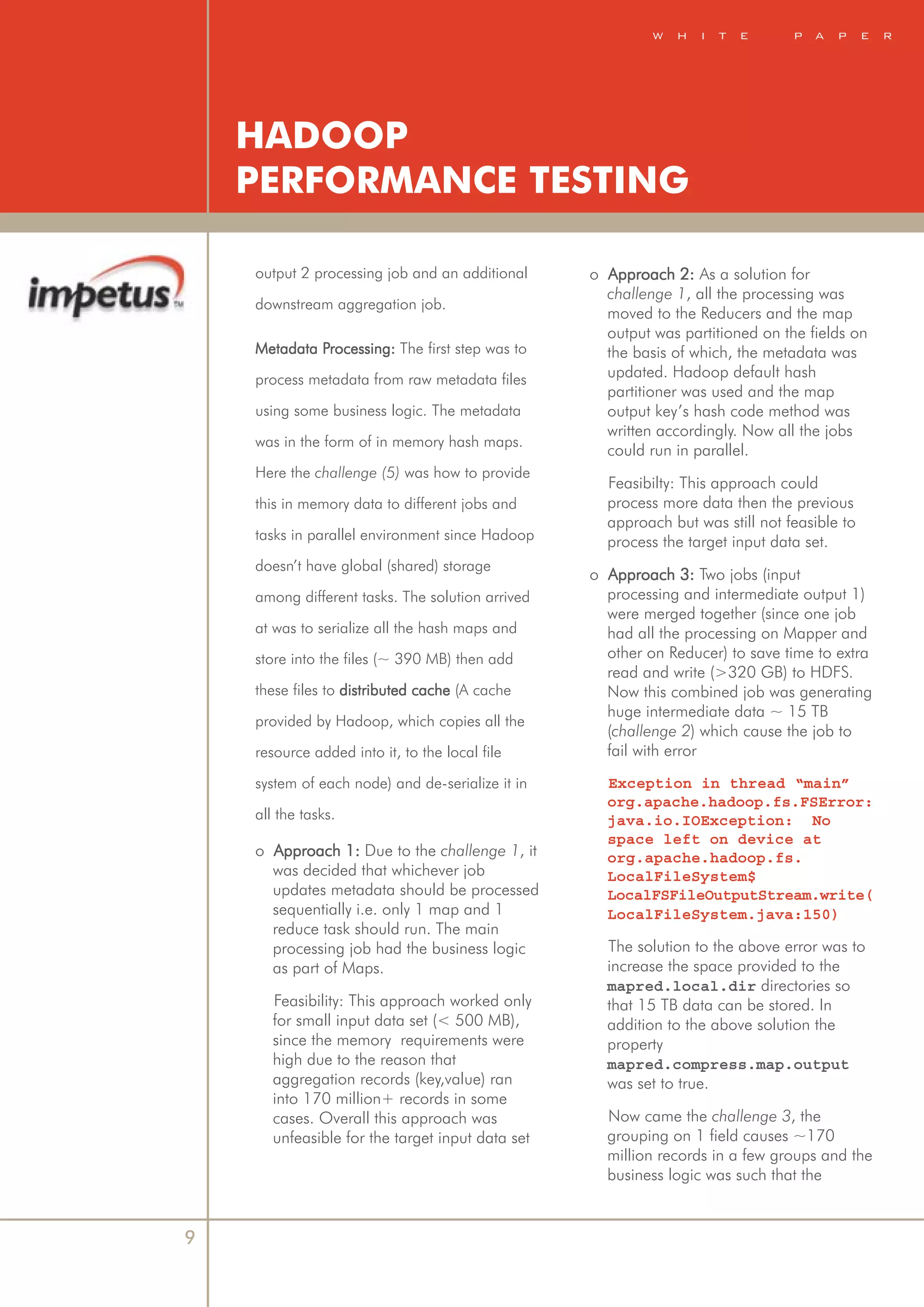 White paper hadoop performancetuning | PDF