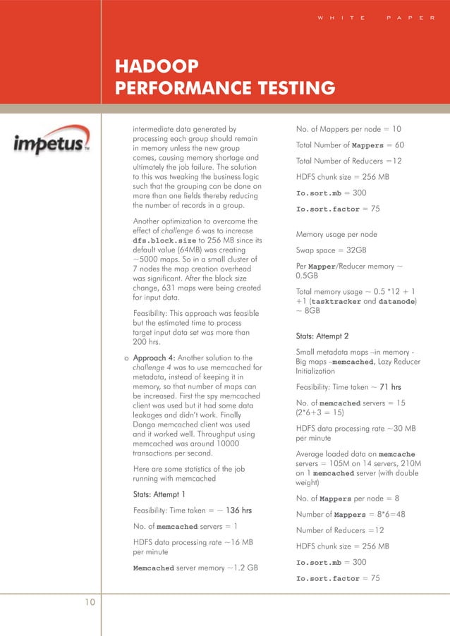 White paper hadoop performancetuning | PDF