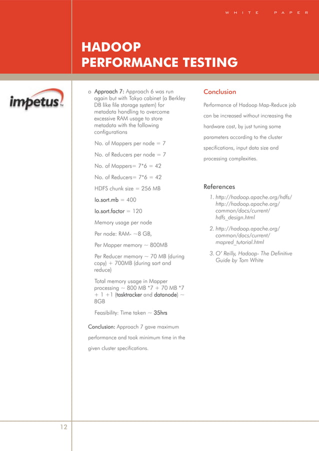 White paper hadoop performancetuning | PDF