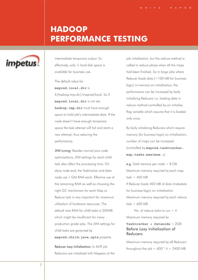 White paper hadoop performancetuning | PDF