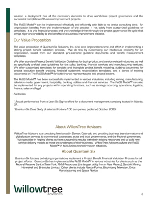 Project Benefit Validation - Lean Six Sigma | PDF