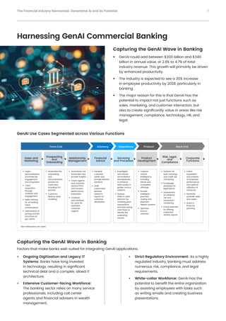 The Financial Industry Reinvented: Generative AI and its Potential | PDF