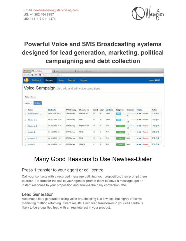 Whitepaper newfies-dialer Autodialer | PDF