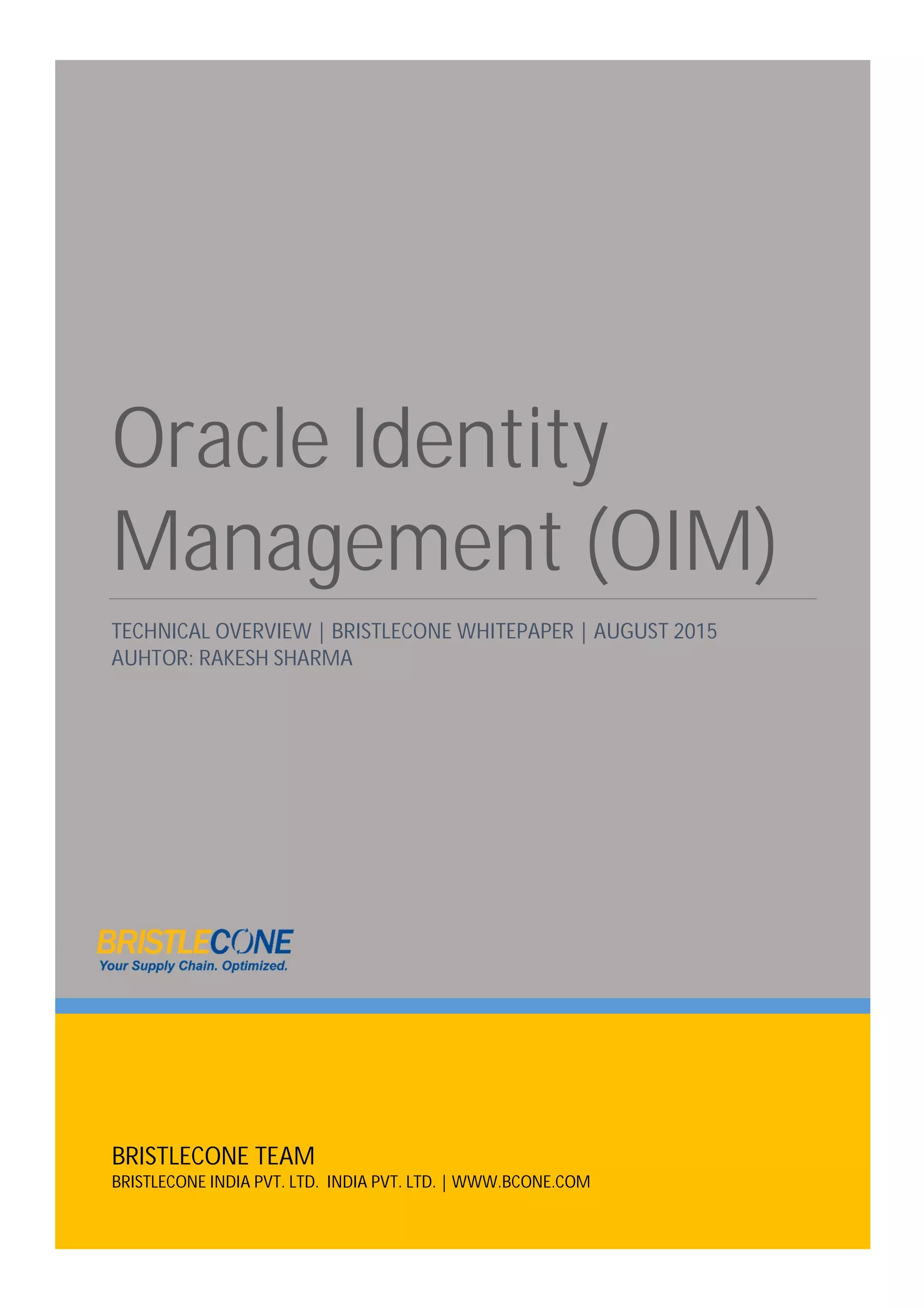 Whitepaper Oracle Identity Management | PDF