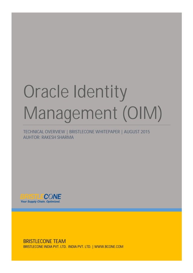 Whitepaper Oracle Identity Management | PDF