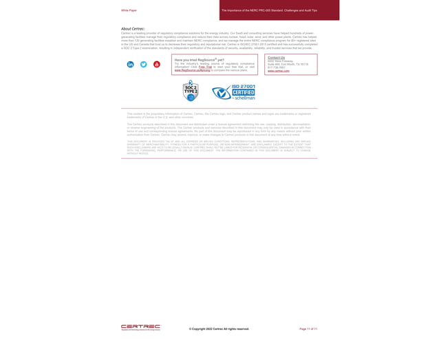 Importance of the NERC PRC-005 Standard - Challenges and Audit Tips | PPT