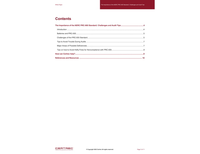 Importance of the NERC PRC-005 Standard - Challenges and Audit Tips | PPT