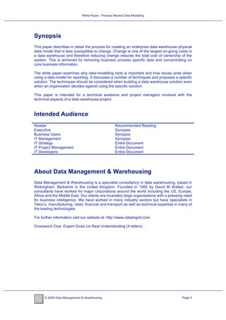 White Paper - Process Neutral Data Modelling | PDF