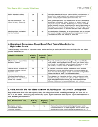 White Paper Differentiators - Prometric | PDF | Standardized Testing ...