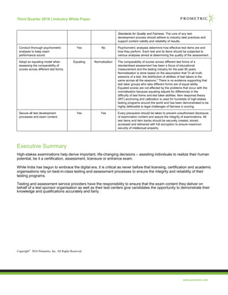White Paper Differentiators - Prometric | PDF | Standardized Testing ...