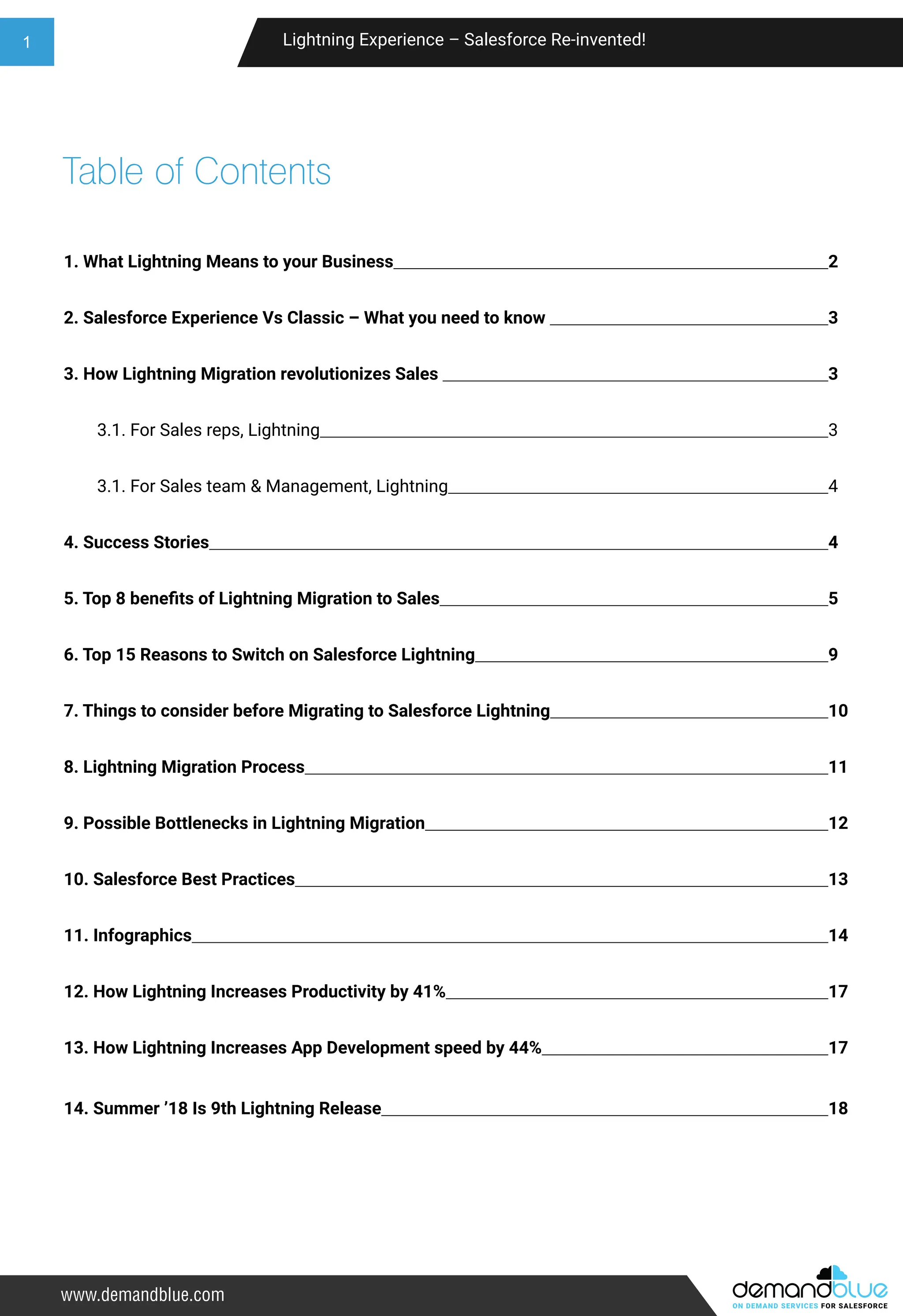 Whitepaper: Salesforce Lightning Experience - DemandBlue | PDF | Sales | Business